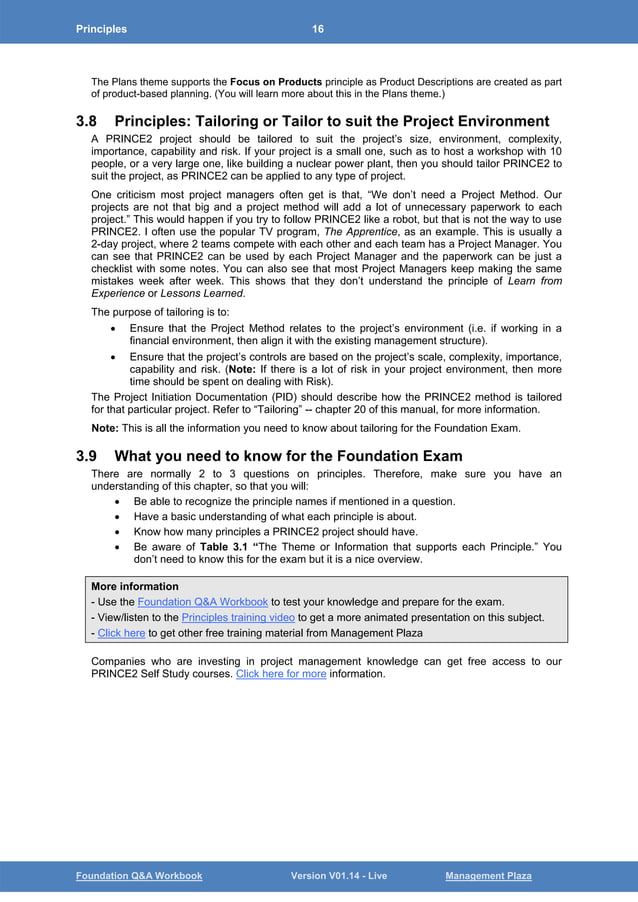 PRINCE2 Foundation Training Manual by Frank Turley | PDF | Business ...