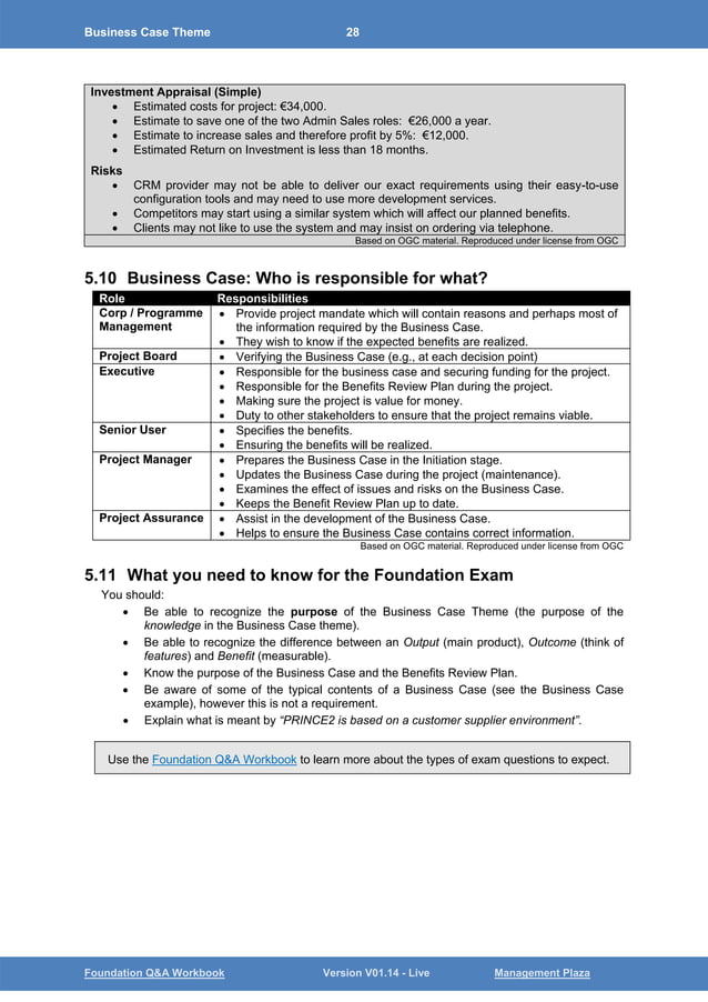 PRINCE2 Foundation Training Manual by Frank Turley | PDF | Business ...