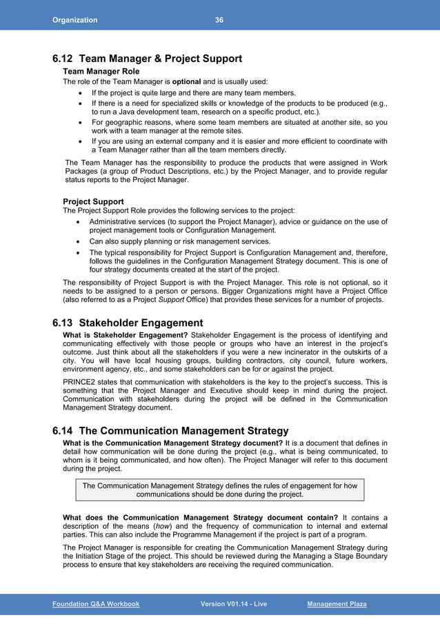 PRINCE2 Foundation Training Manual by Frank Turley | PDF | Business ...