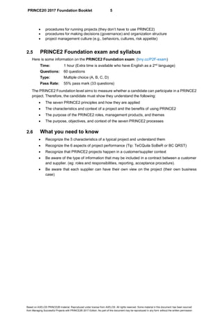 PRINCE2 Foundation Guide - Sample - by Frank Turley | PDF