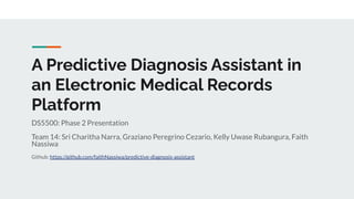 1. A Predictive Diagnosis Assistant in an Electronic Medical Records ...