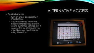 Getting off the Ground with Proloquo2Go | PPTX