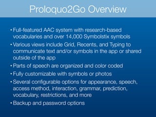 Implementation of Proloquo2Go for Students with AAC Needs | PDF