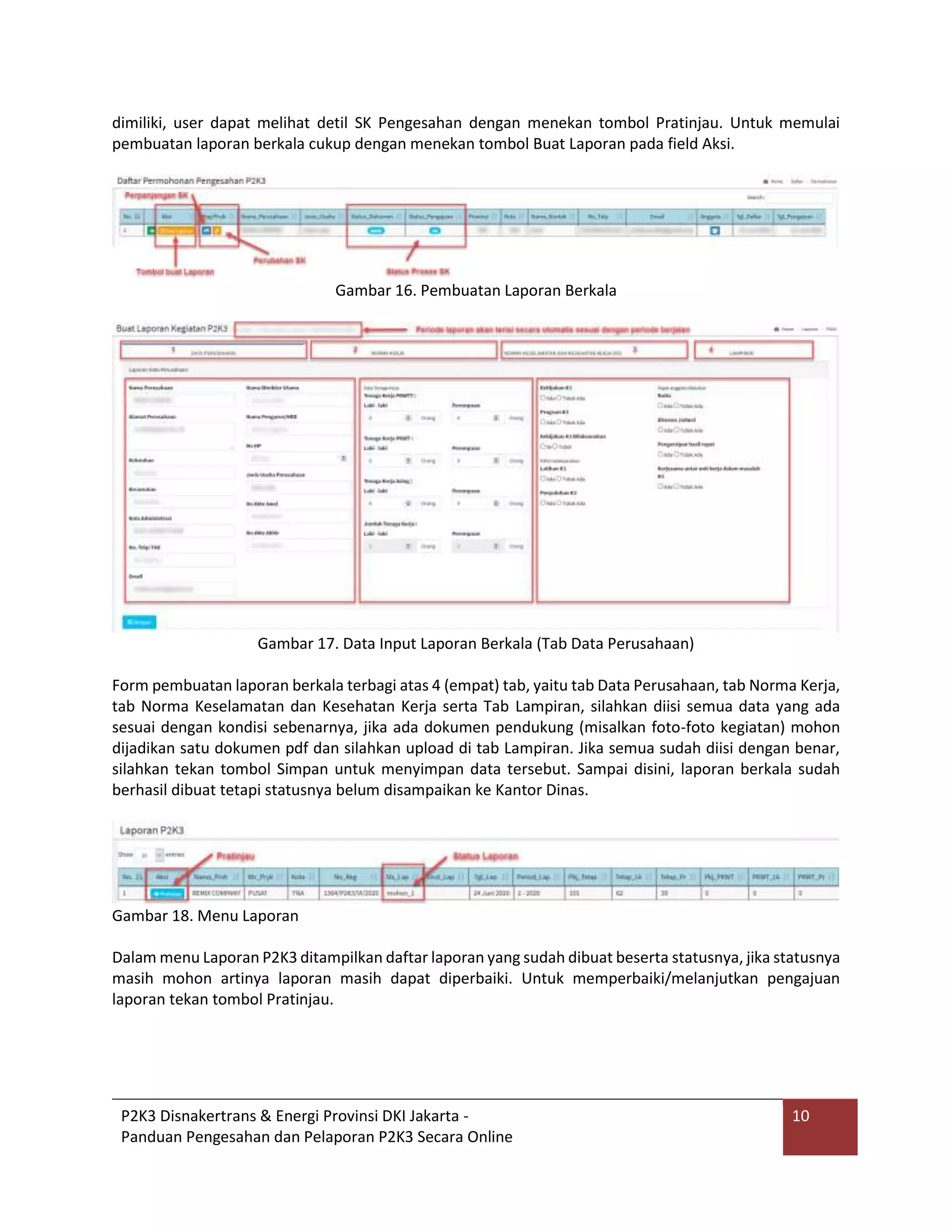 P2K3 DISNAKERTRANS Jakarta | DOCX