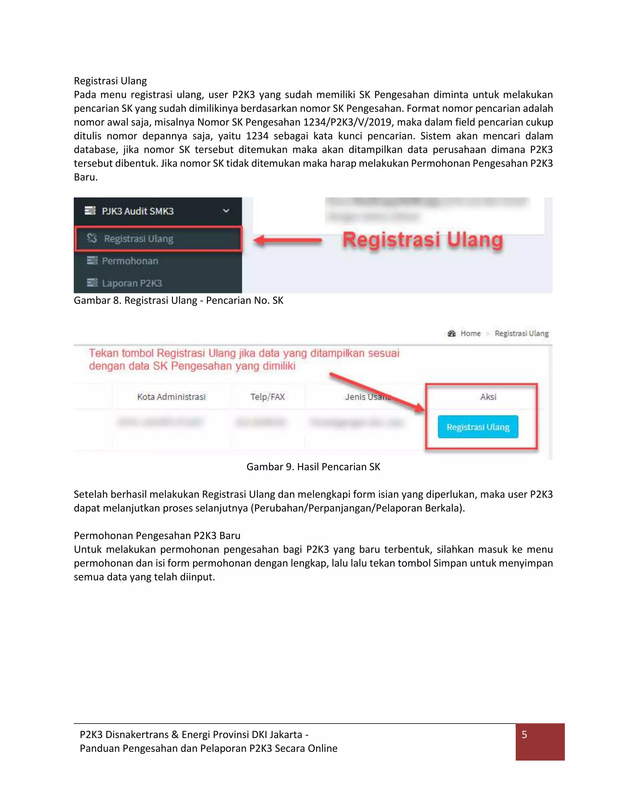 P2K3 DISNAKERTRANS Jakarta | DOCX