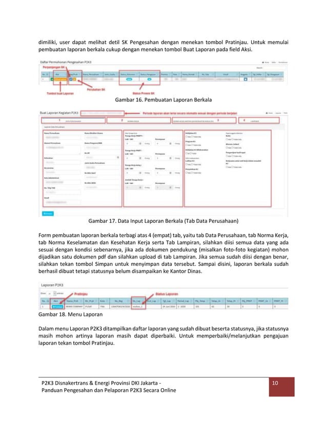 P2K3 DISNAKERTRANS Jakarta | DOCX