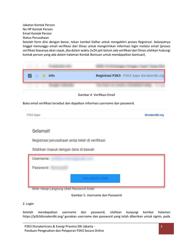 P2K3 DISNAKERTRANS Jakarta | DOCX