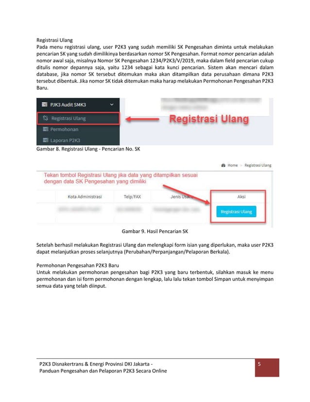 P2K3 DISNAKERTRANS Jakarta | DOCX