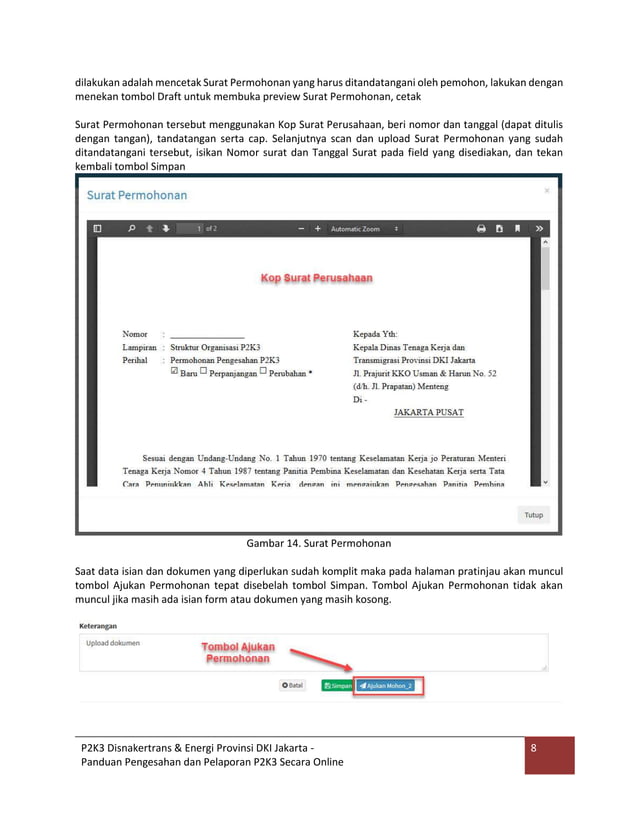 P2K3 DISNAKERTRANS Jakarta | DOCX