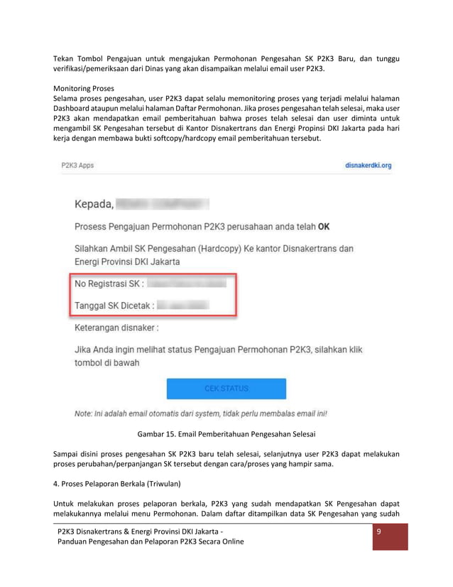 P2K3 DISNAKERTRANS Jakarta | DOCX