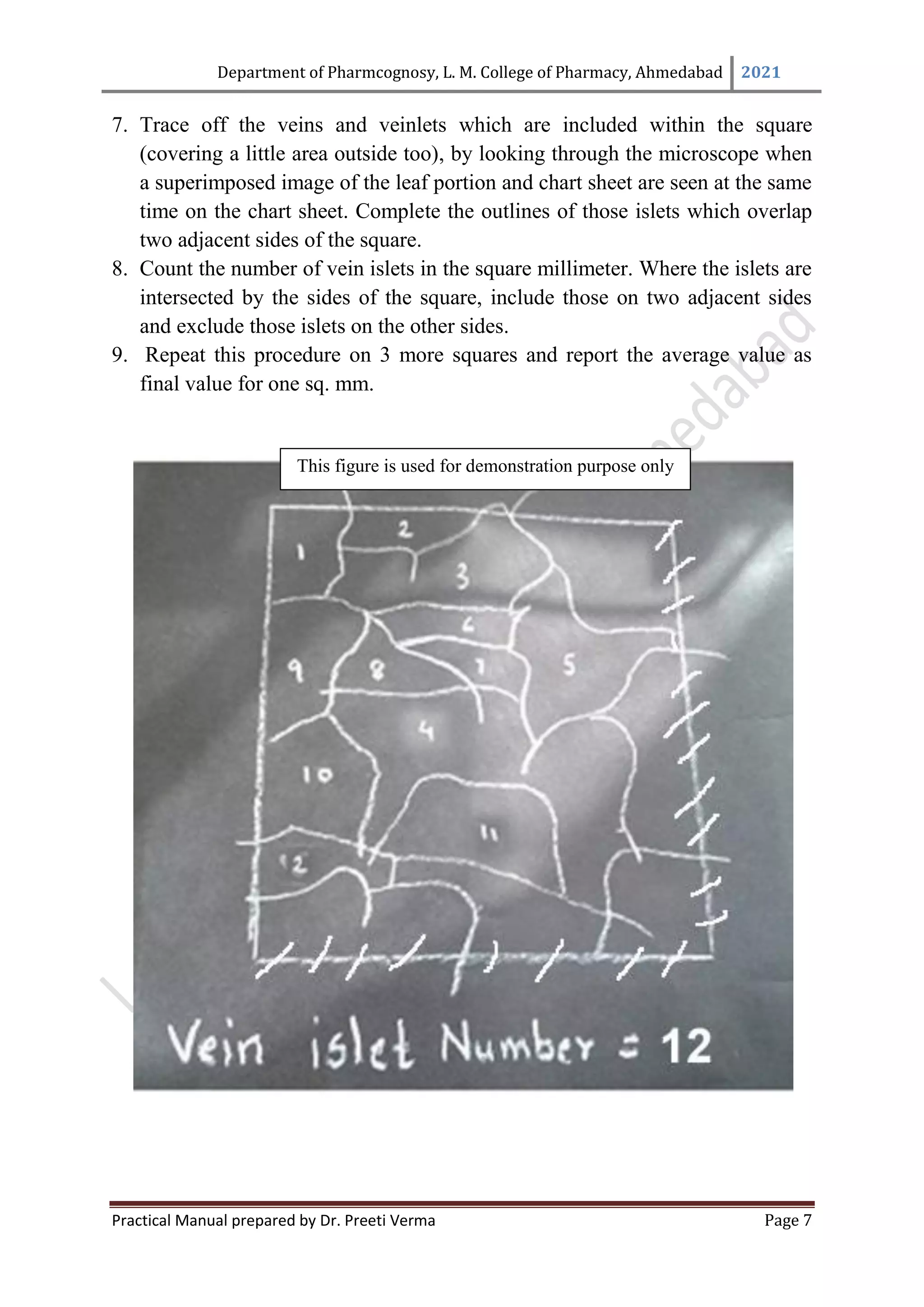 Leaf constants practical manual for B. Pharm. 3- By Dr. Preeti Verma | PDF