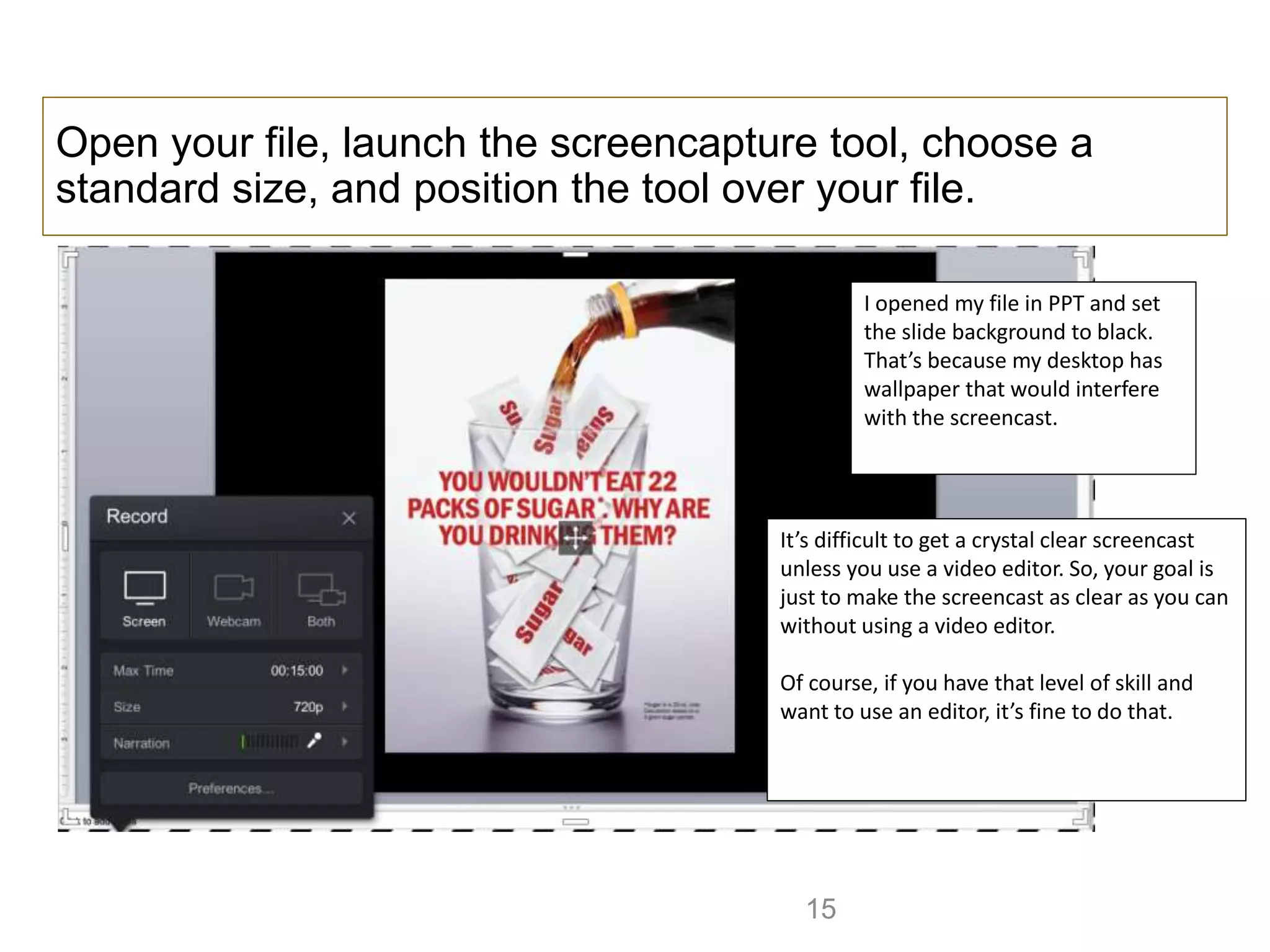 P2 lecture3 screencasting_design_justification_billboardorposter | PPTX | Computing | Technology ...