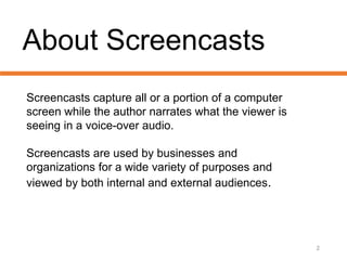 P2 lecture3 screencasting_design_justification_billboardorposter | PPTX | Computing | Technology ...