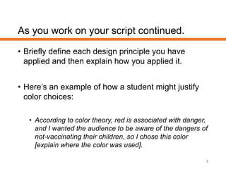 P2 lecture3 screencasting_design_justification_billboardorposter | PPTX ...