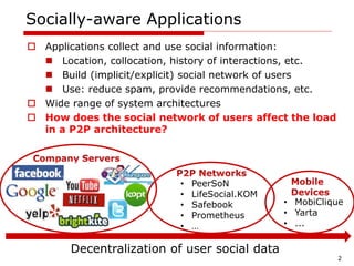 Inferring Peer Centrality in Socially-Informed Peer-to-Peer Systems | PPT