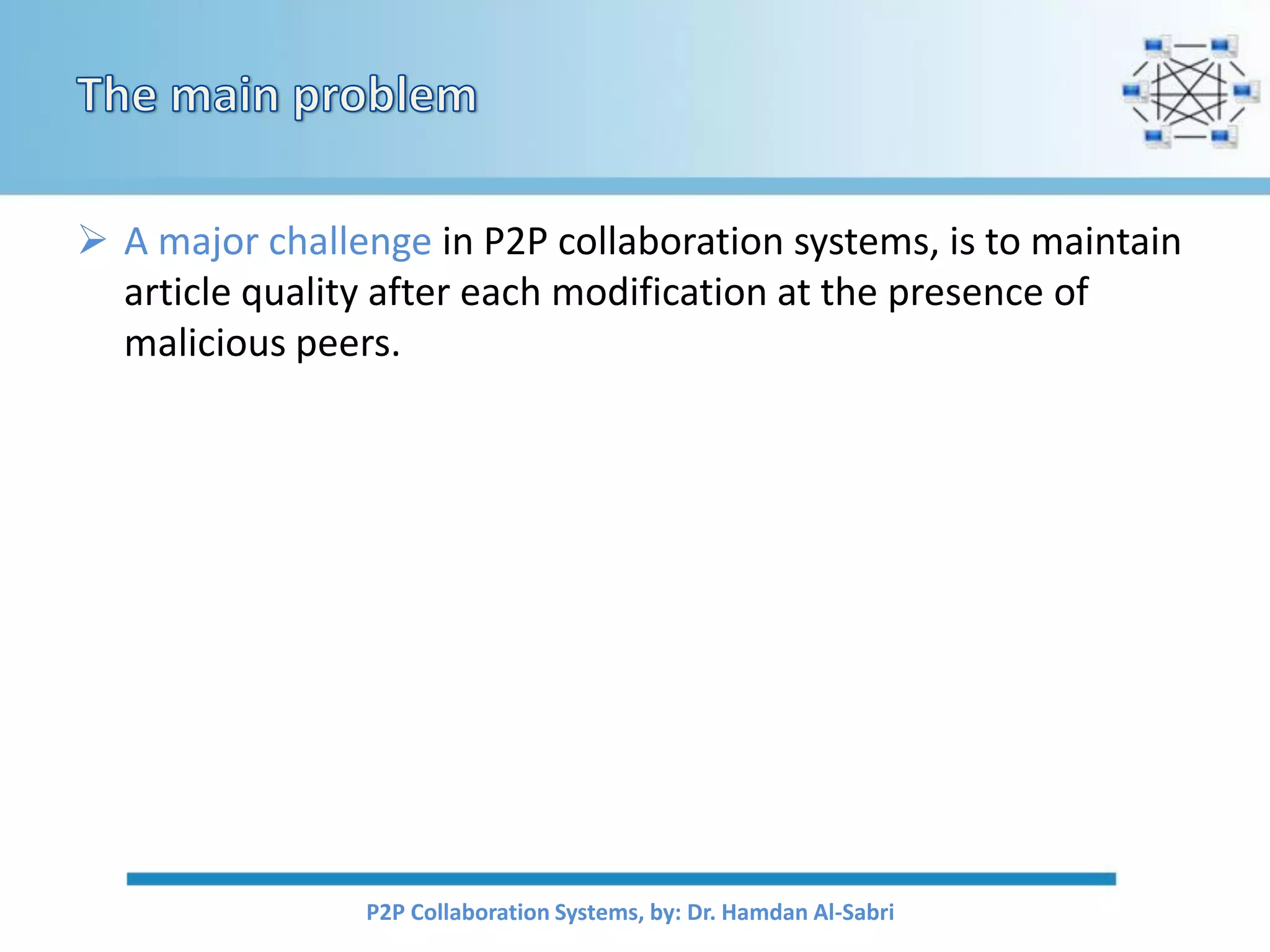 P2P collaboration systems | PPT