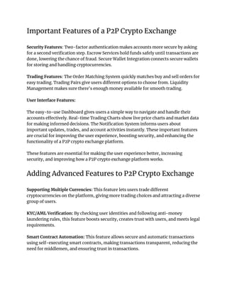 Exploring the Features of a P2P Crypto Exchange in Binance Clone Script | PDF | Internet | Computing
