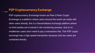 P2P Crypto Exchange development|| WeAlwin Technologies | PDF | Technology & Computing