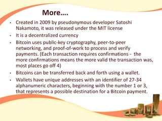 BitCoin, P2P, Distributed Computing | PPT