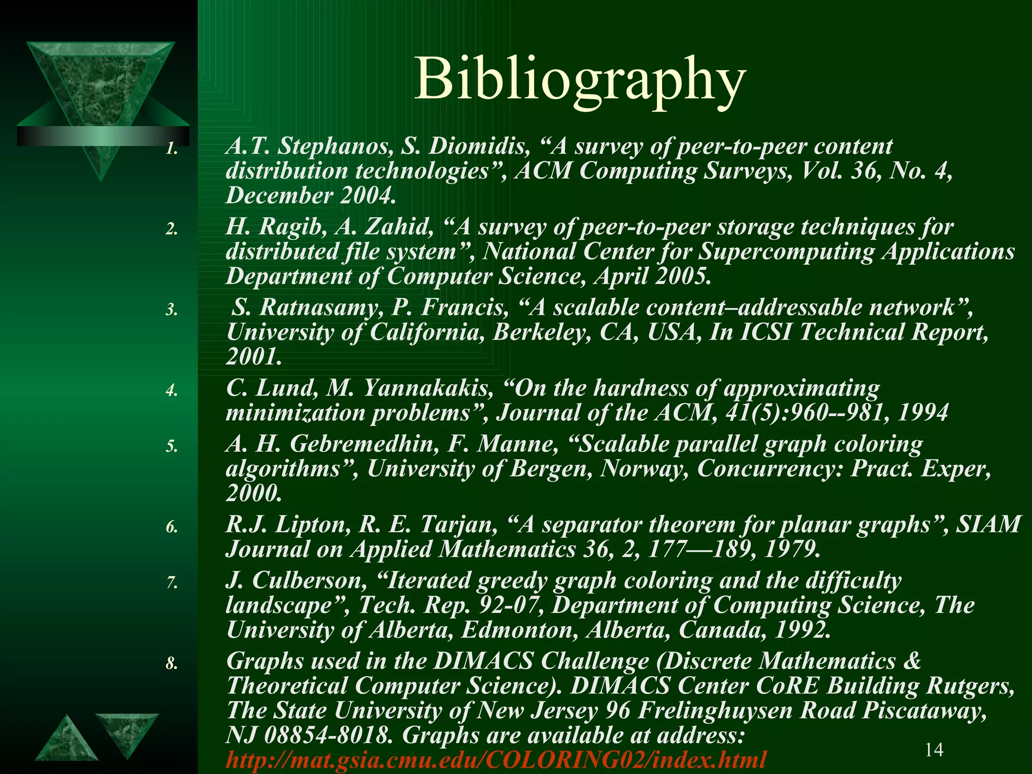 Graph Coloring using Peer-to-Peer Networks | PPT