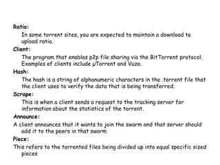 Peer to Peer networks and piracy | PPTX | Internet | Computing