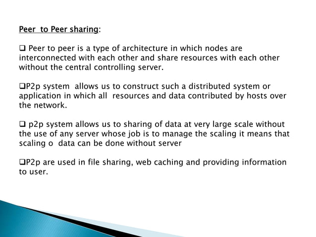PEER_TO_PEER SHARING PRESENTATION | PPT