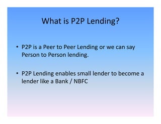 P2P Lending | PDF