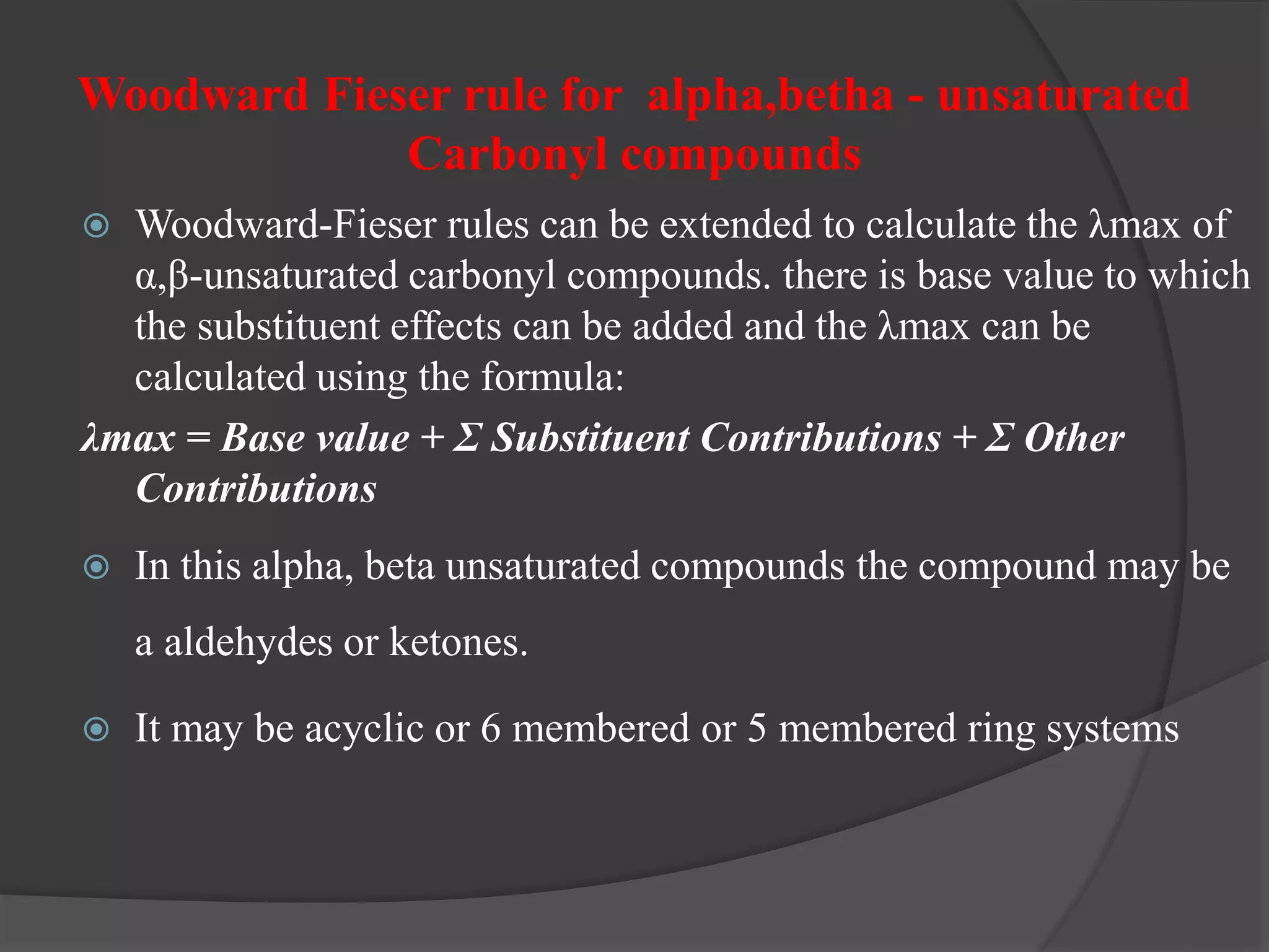 woodward fieser rule | PPTX