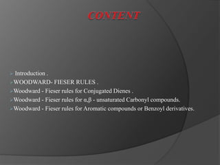 woodward fieser rule | PPTX