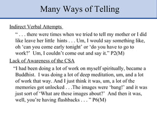 Male Child Sexual Abuse: Relational Betrayal and Healing | PPT