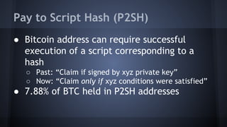 P2SH and MultiSig: Concepts and Models to End the Cold Storage Ice Age | PDF