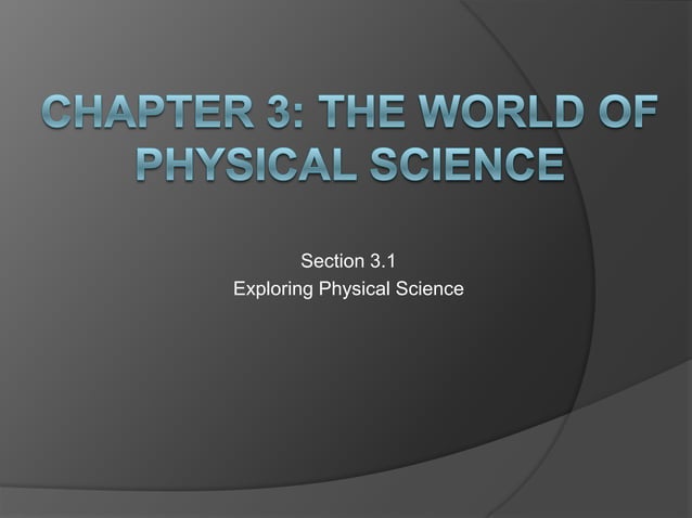 P3.1 Exploring Physical Science | PPTX