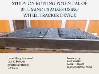 Rutting in pavement + waste plastic | PPTX