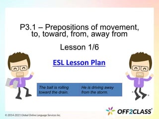 Teaching Prepositions Of Movement — Free ESL Lesson Plan | PPTX