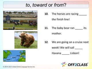 Teaching Prepositions Of Movement — Free ESL Lesson Plan | PPTX