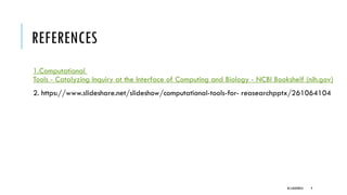 Computational Tools -ICT PHD Course work | PPTX