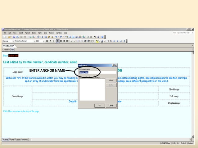IGCSE ICT 0417 P3 Website Authoring using Front Page | PPTX