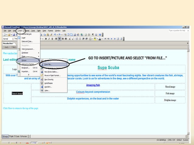 IGCSE ICT 0417 P3 Website Authoring using Front Page | PPTX