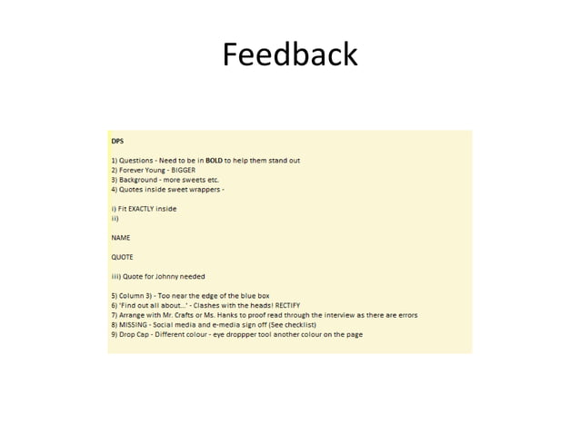P3 Magazine Pages- Before and After Feedback | PPTX