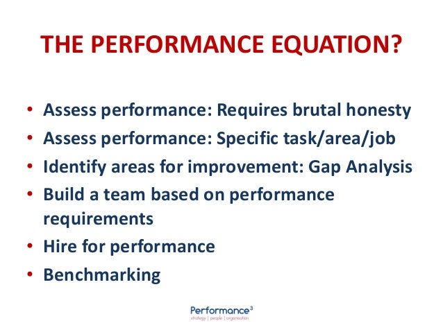 The Performance Equation & Results Matrix
