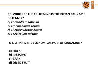 P3 spices identification | PDF