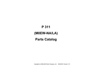 Impresora Ricoh P311 Partes Catalogo.pdf