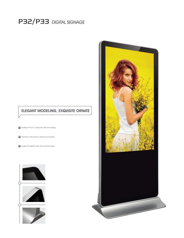 Digital Signage_P32 touch p33 - totem | PDF