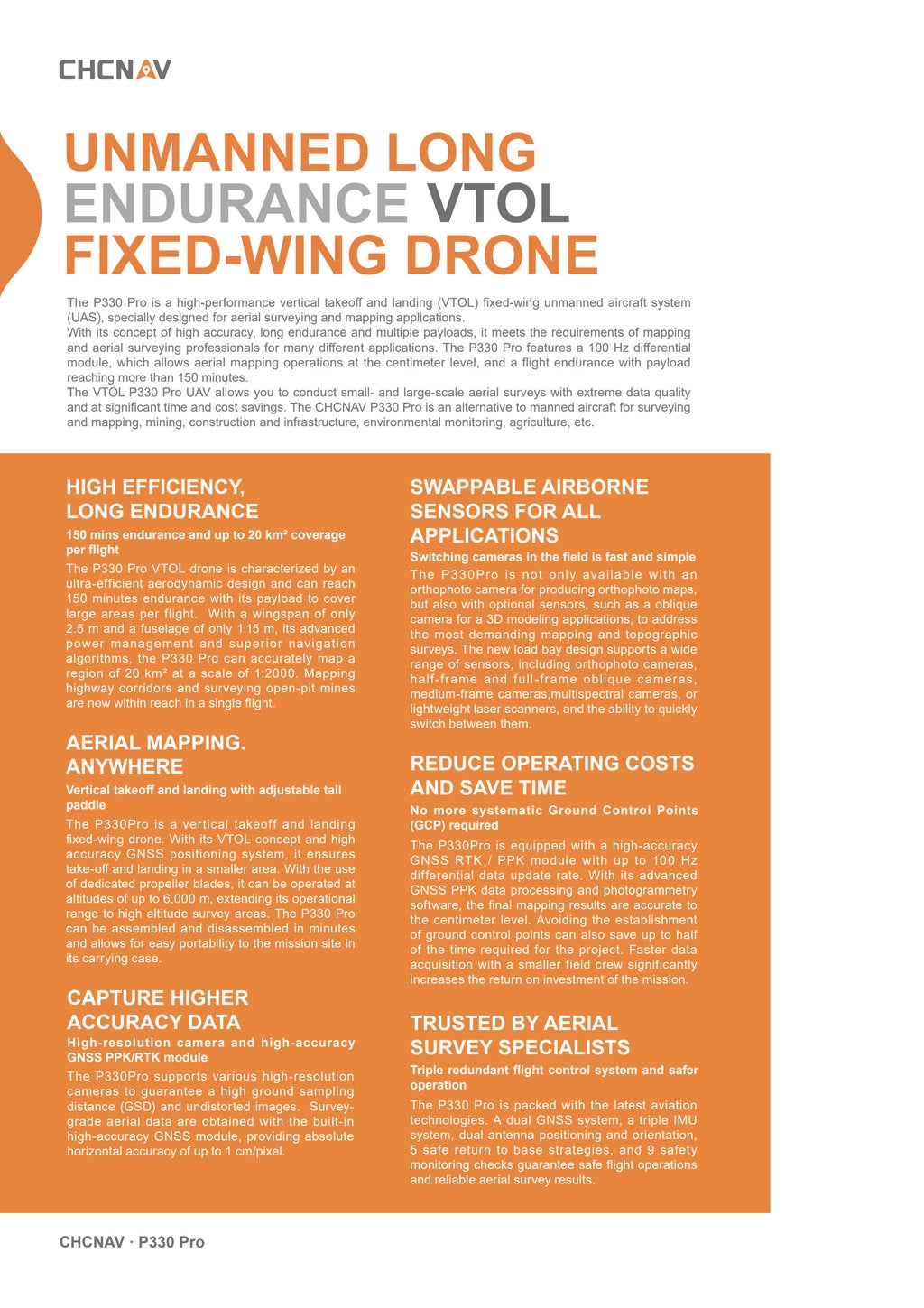 Jual CHCNAV P330 PRO UAV VTOL | PDF