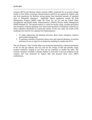 Thermodynamic Release Scenario Modeling and Air Dispersion Modeling for ...