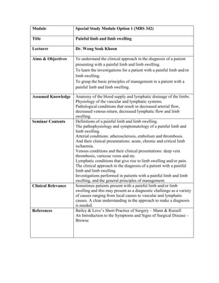 3A surgery seminar outline | DOCX