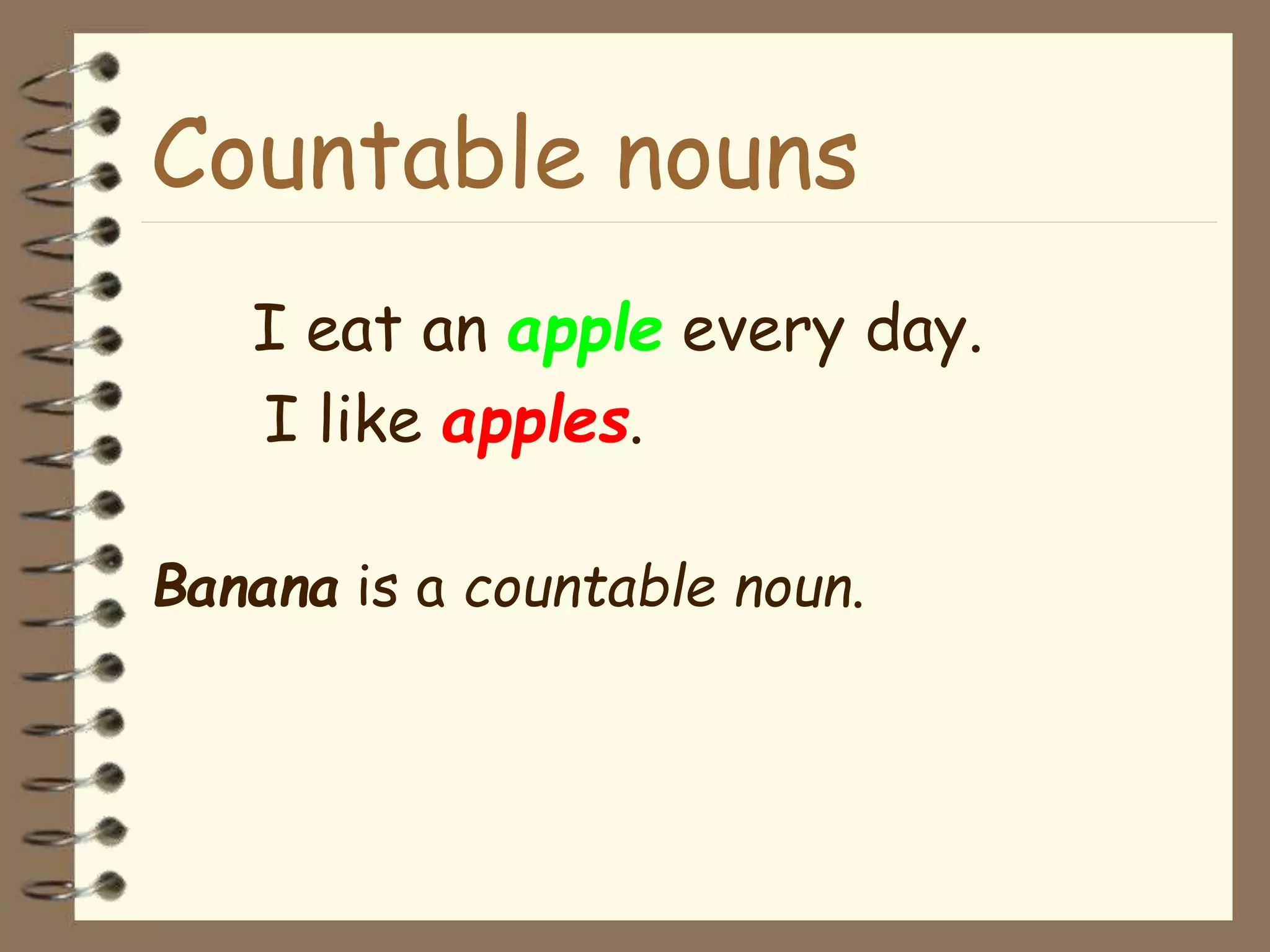 countable and uncountable nouns | PPTX