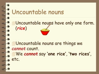 countable and uncountable nouns | PPTX