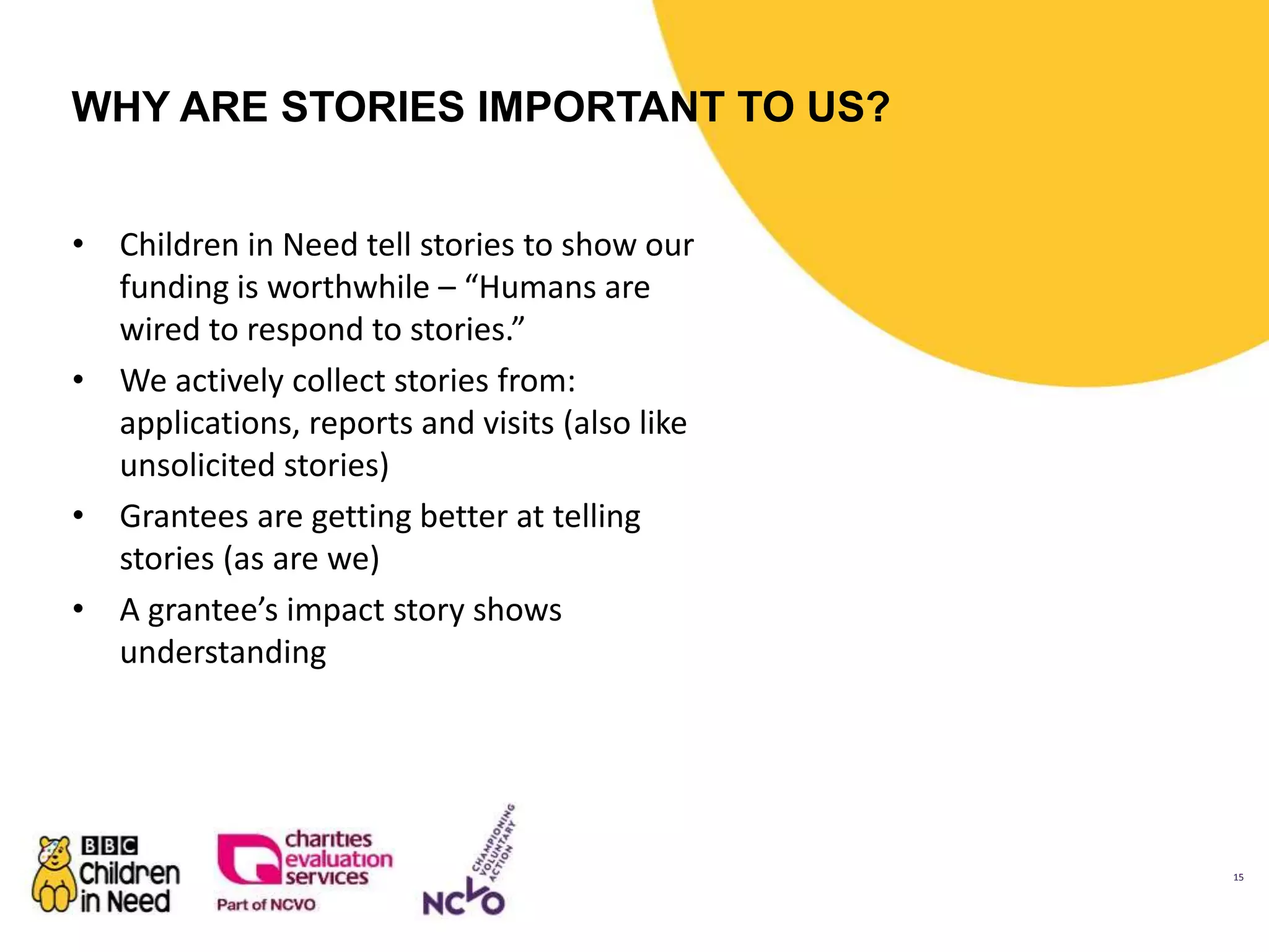Expressing impact through storytelling (P3) | PPT