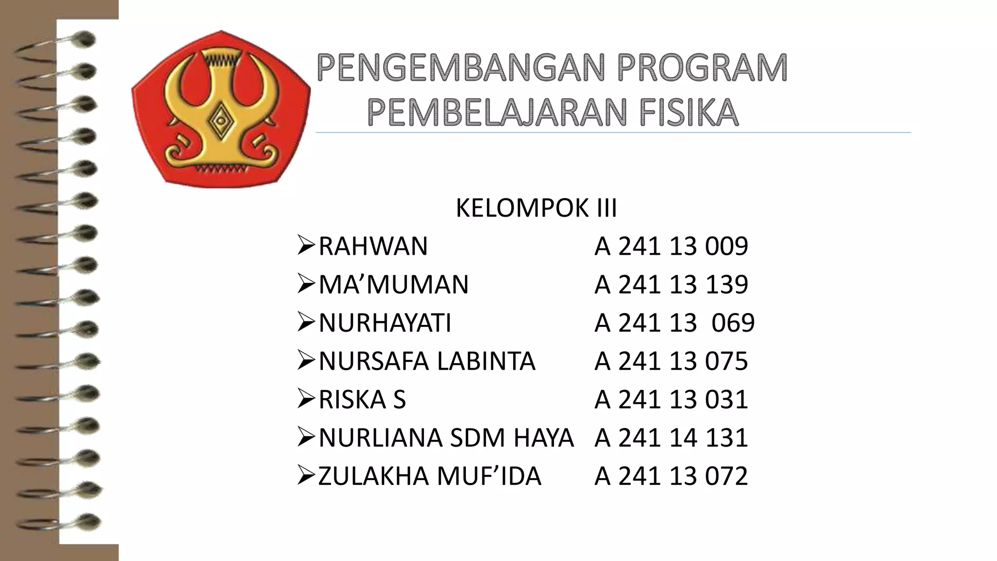 Pengembangan program pembelajaran fisika | PPT
